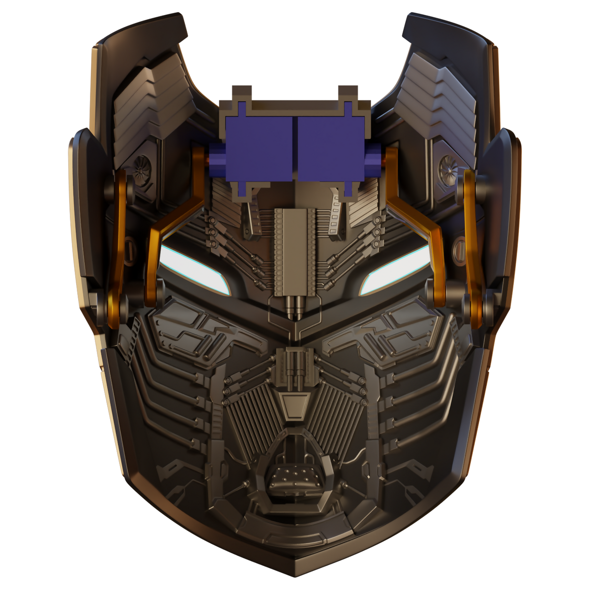 Motorized Walsh3D Ironman Model 51 Prime Helmet 3D Print Model – Wireframe