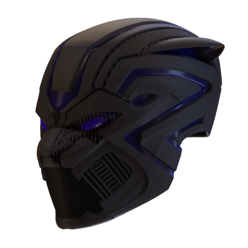 Black Panther Shadow Physics Helmet - 3D Print Model – Wireframe