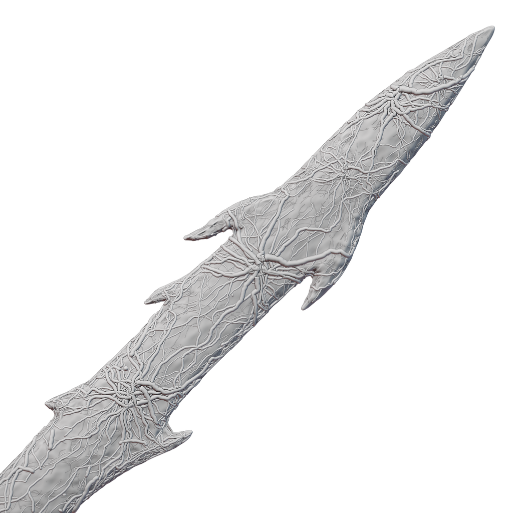 All-Black the Necrosword - 3D Print Model – Wireframe