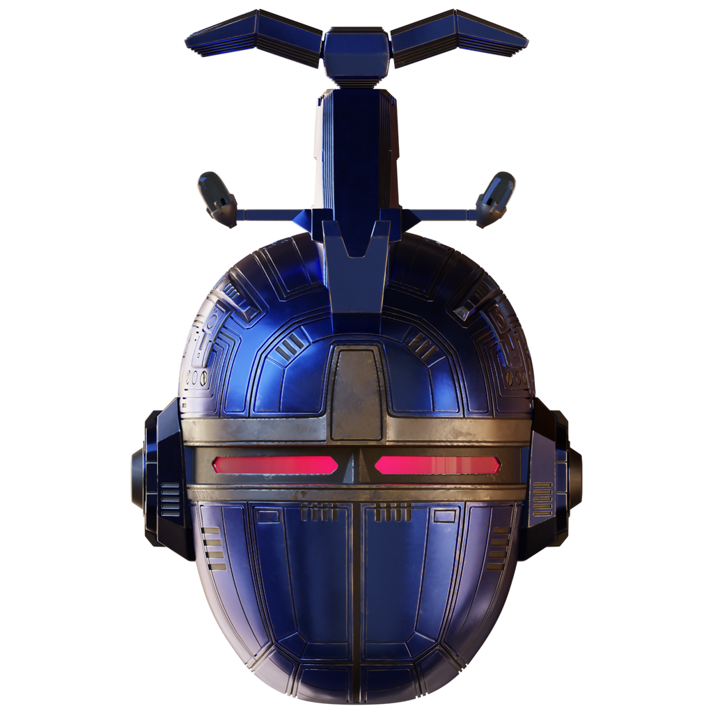 Blue Beetleborg Helmet - 3D Print Model – Wireframe