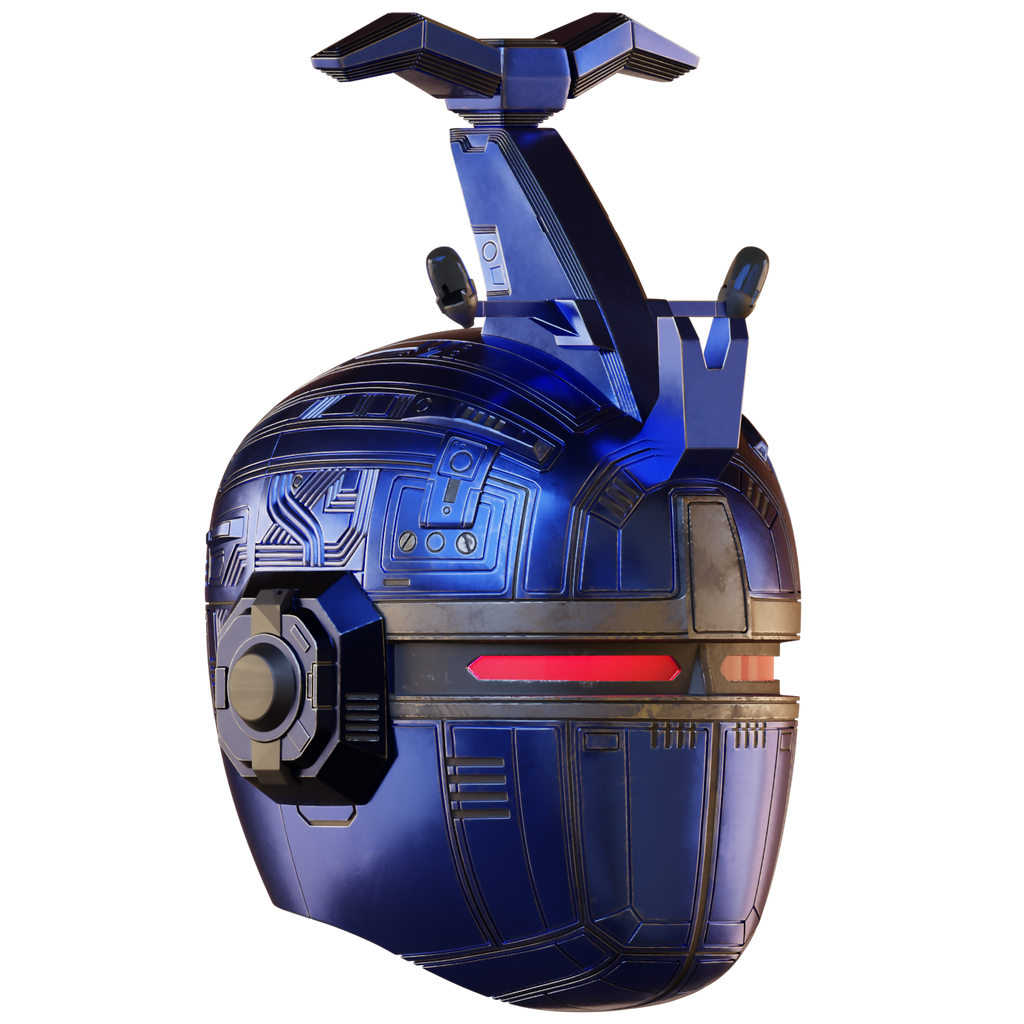 Blue Beetleborg Helmet - 3D Print Model – Wireframe