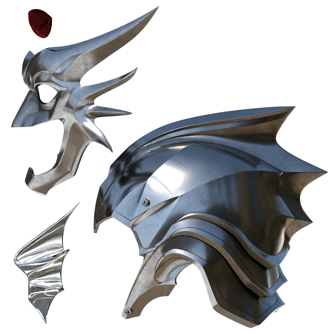 Ocean Master Helmet - 3D Print Model – Wireframe