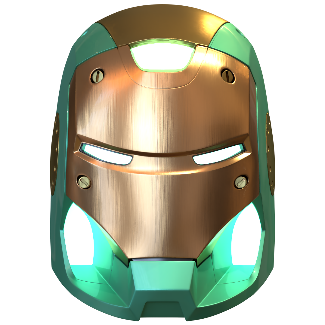 Iron Man MK37 "Hammerhead" motorized 3D Model – Wireframe