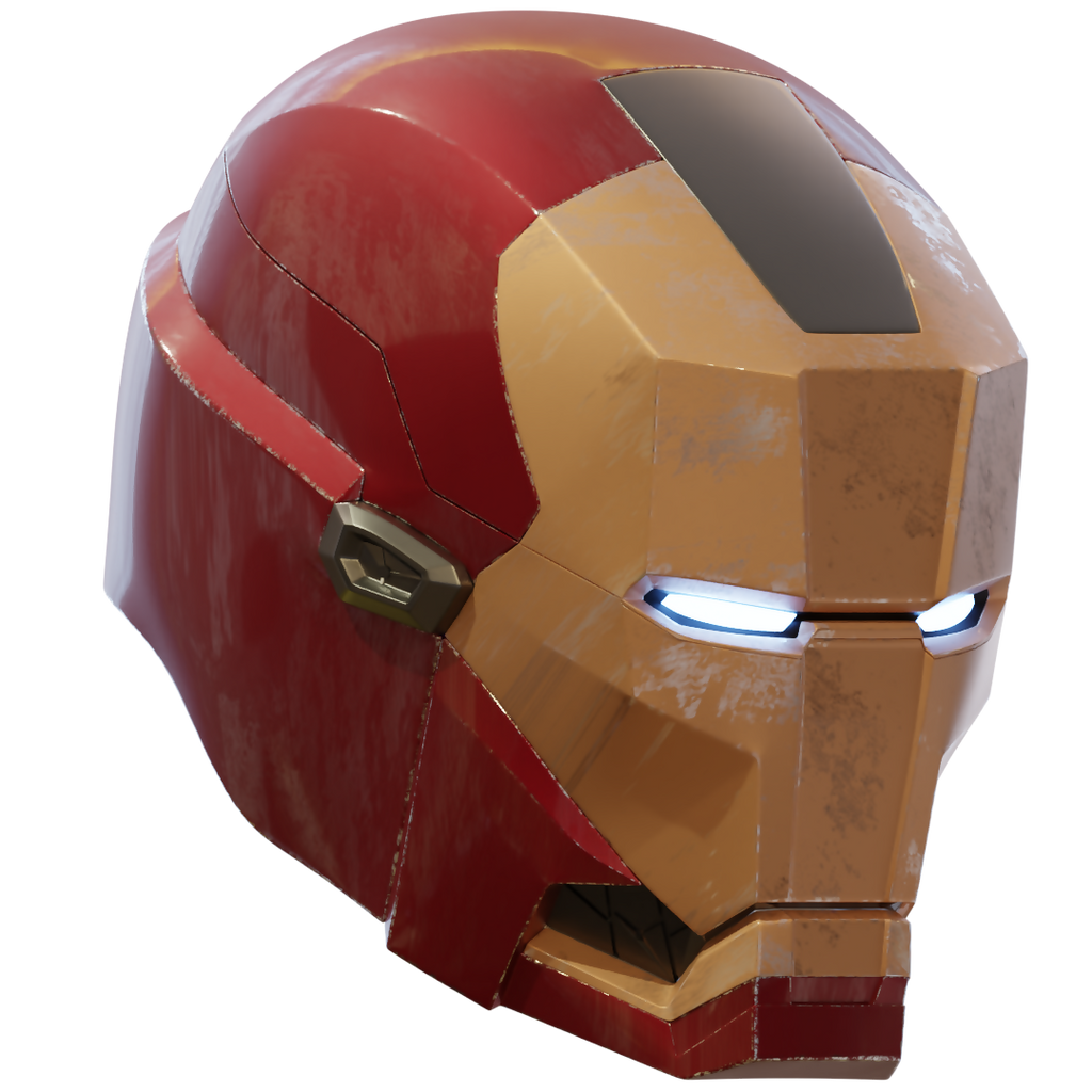 Iron Man mk35 "Red Snapper" 3D Model – Wireframe