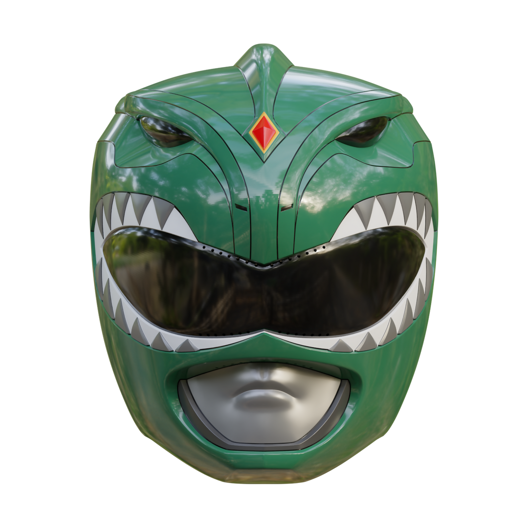 Green Ranger MMPR Helmet - 3D Print Model – Wireframe