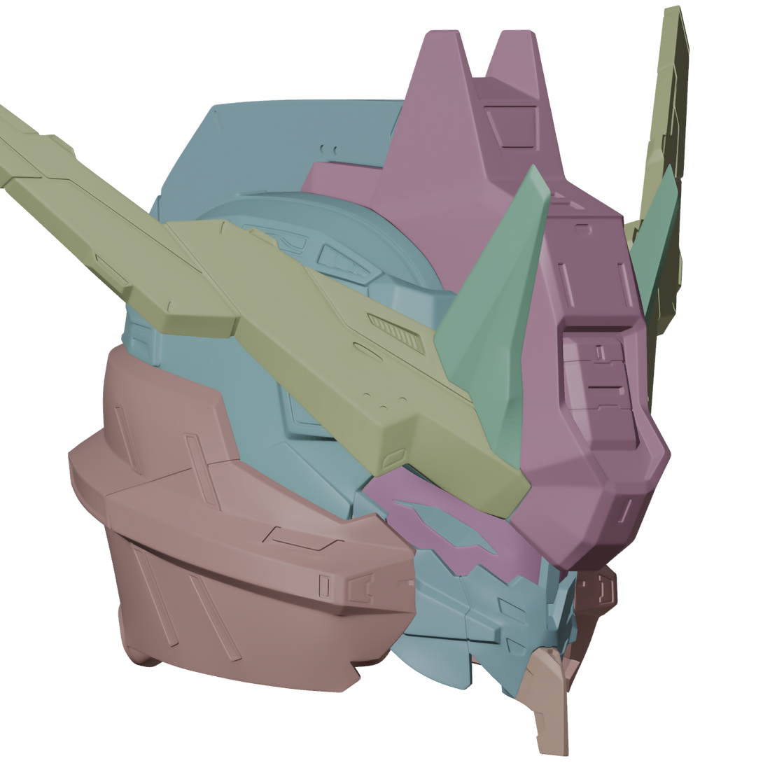 Gundam Vidar Helmet - 3D Print Model – Wireframe