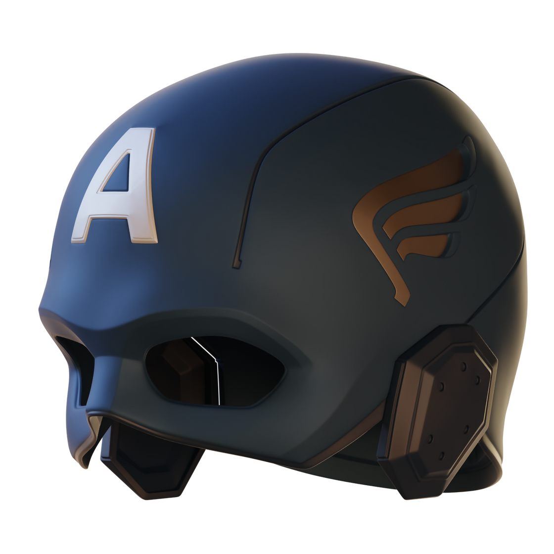 2012 Captain America Helmet - 3D Print Model – Wireframe