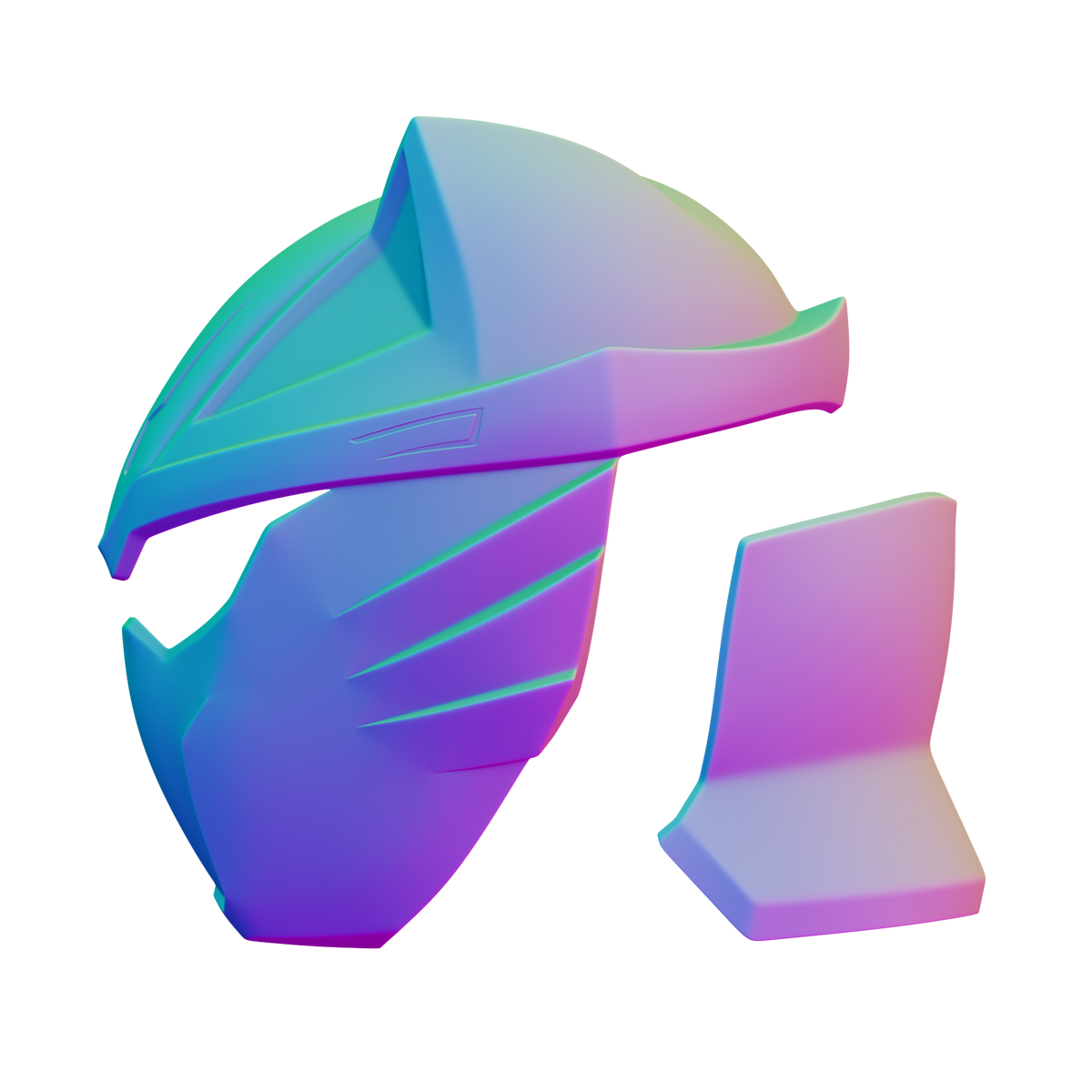 Purple Wolf Ranger - Jungle Fury - 3D Print Model – Wireframe