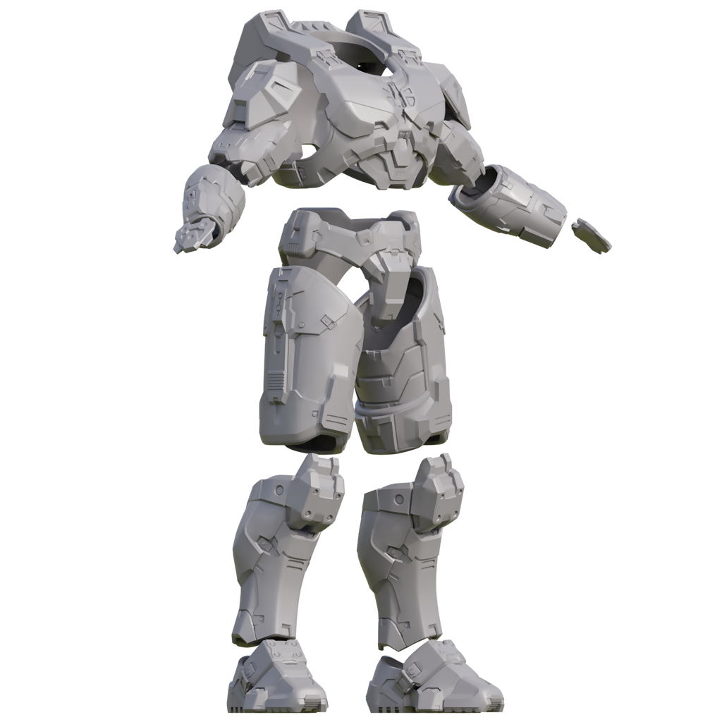 Halo Infinite Master Chief Base Armor 3D Print Files – Wireframe