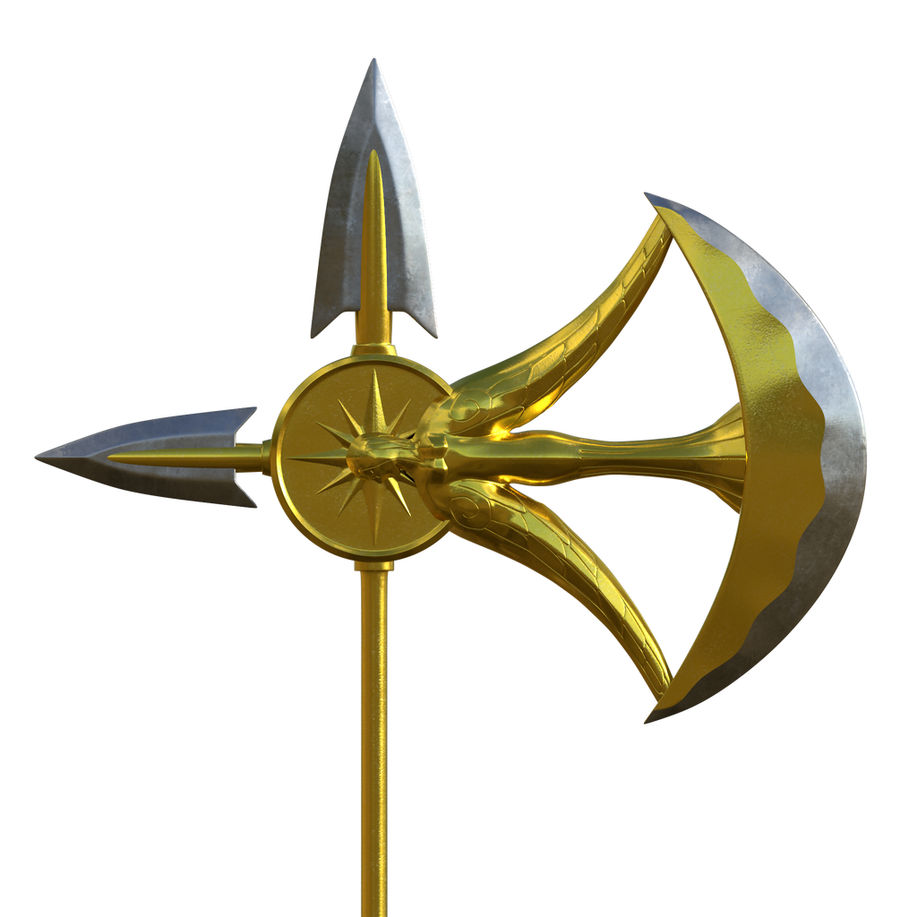 Escanor Divine Axe Rhitta - Seven Deadly Sins - 3D Print Model – Wireframe