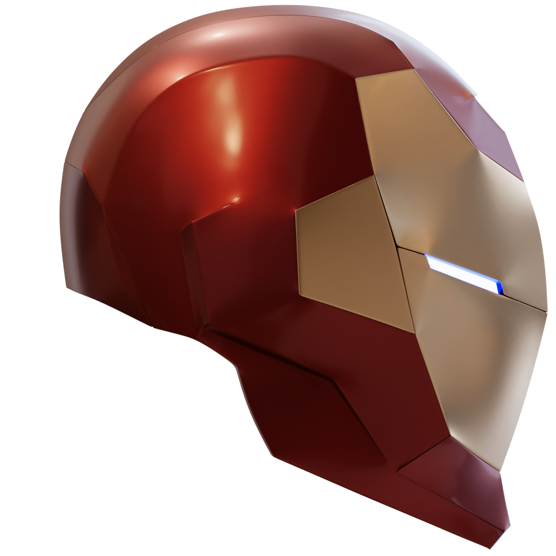 Iron Man model 51 prime helmet 3D Model – Wireframe