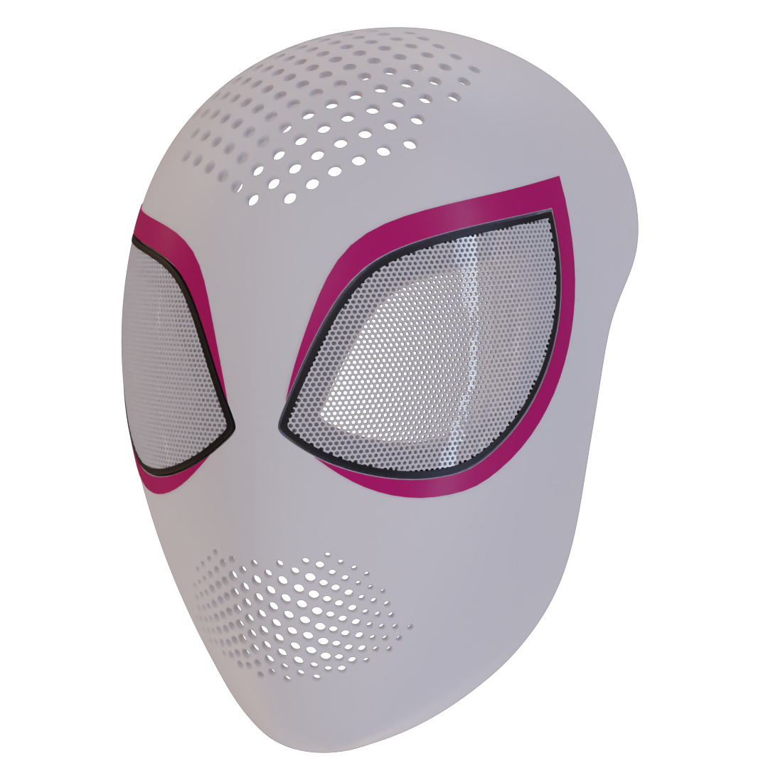 Spider-Gwen Faceshell - 3D Print Model – Wireframe