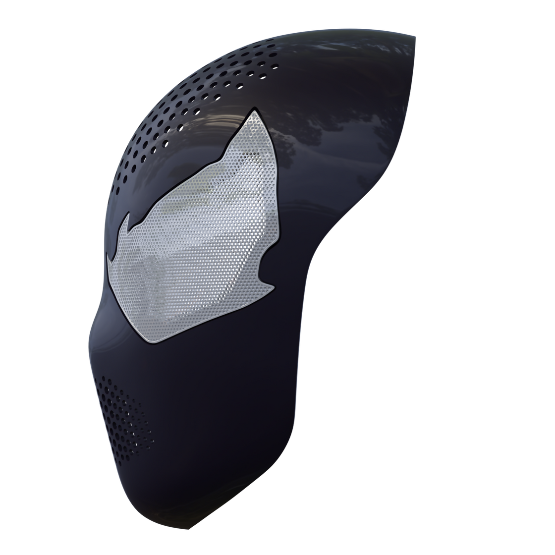 Symbiote PS5 Faceshell 3D Model – Wireframe