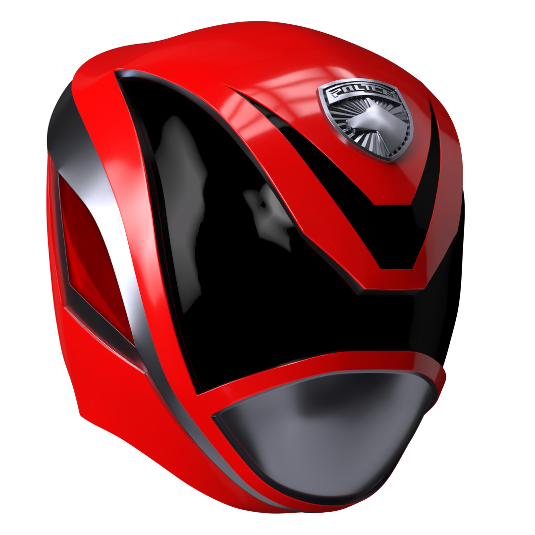 SPD Red Ranger Helmet - 3D Print Model – Wireframe