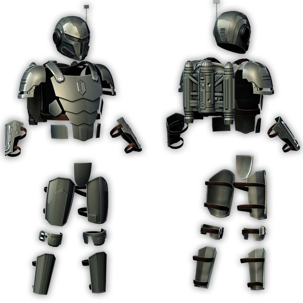 Beebox Bounty Hunter Armor - 3D Print Model – Wireframe
