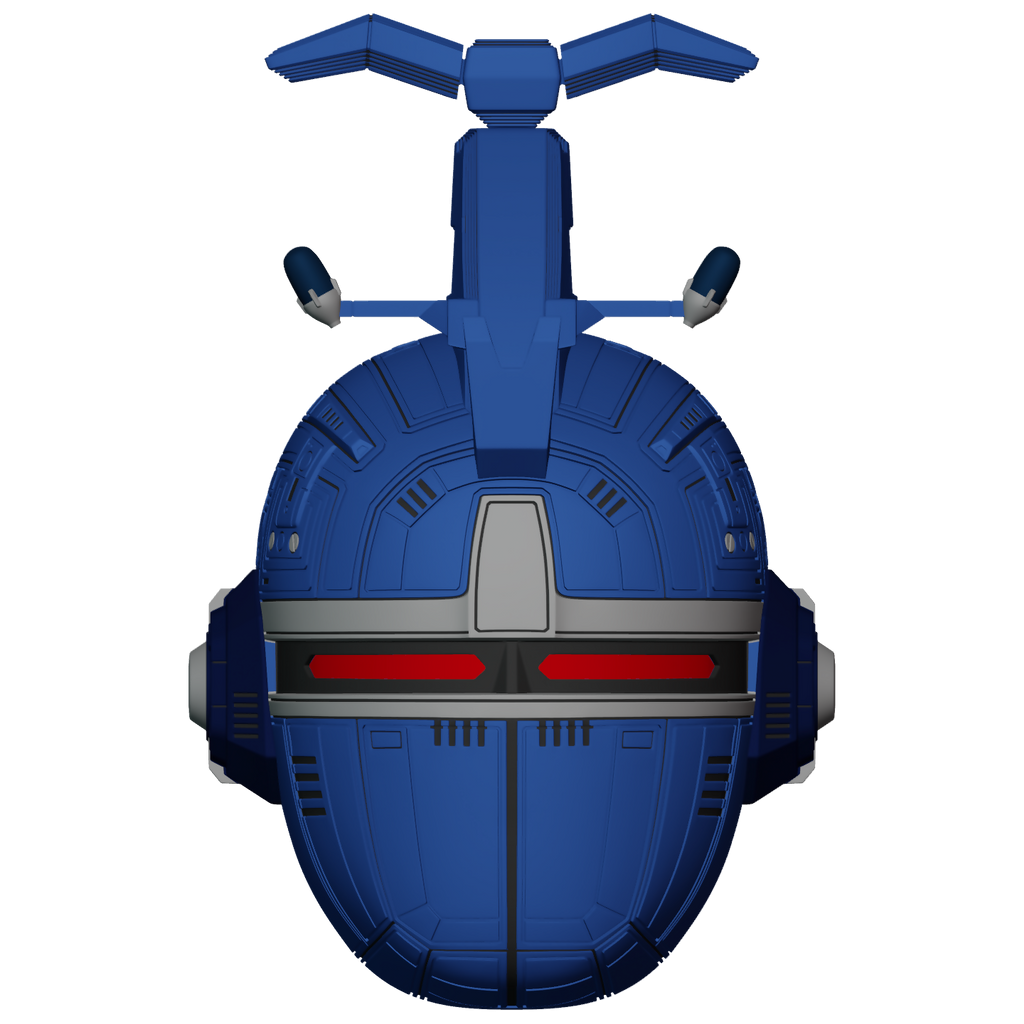 Blue Beetleborg Helmet - 3D Print Model – Wireframe