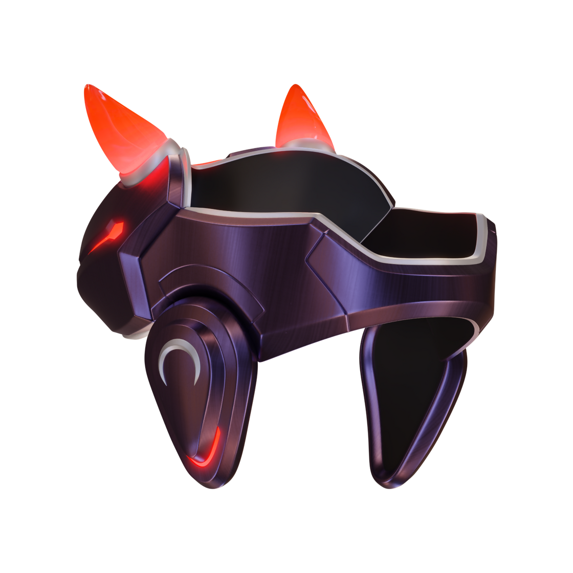 Overwatch 2 Widowmaker Cyber Devil Headpiece 3D Model – Wireframe