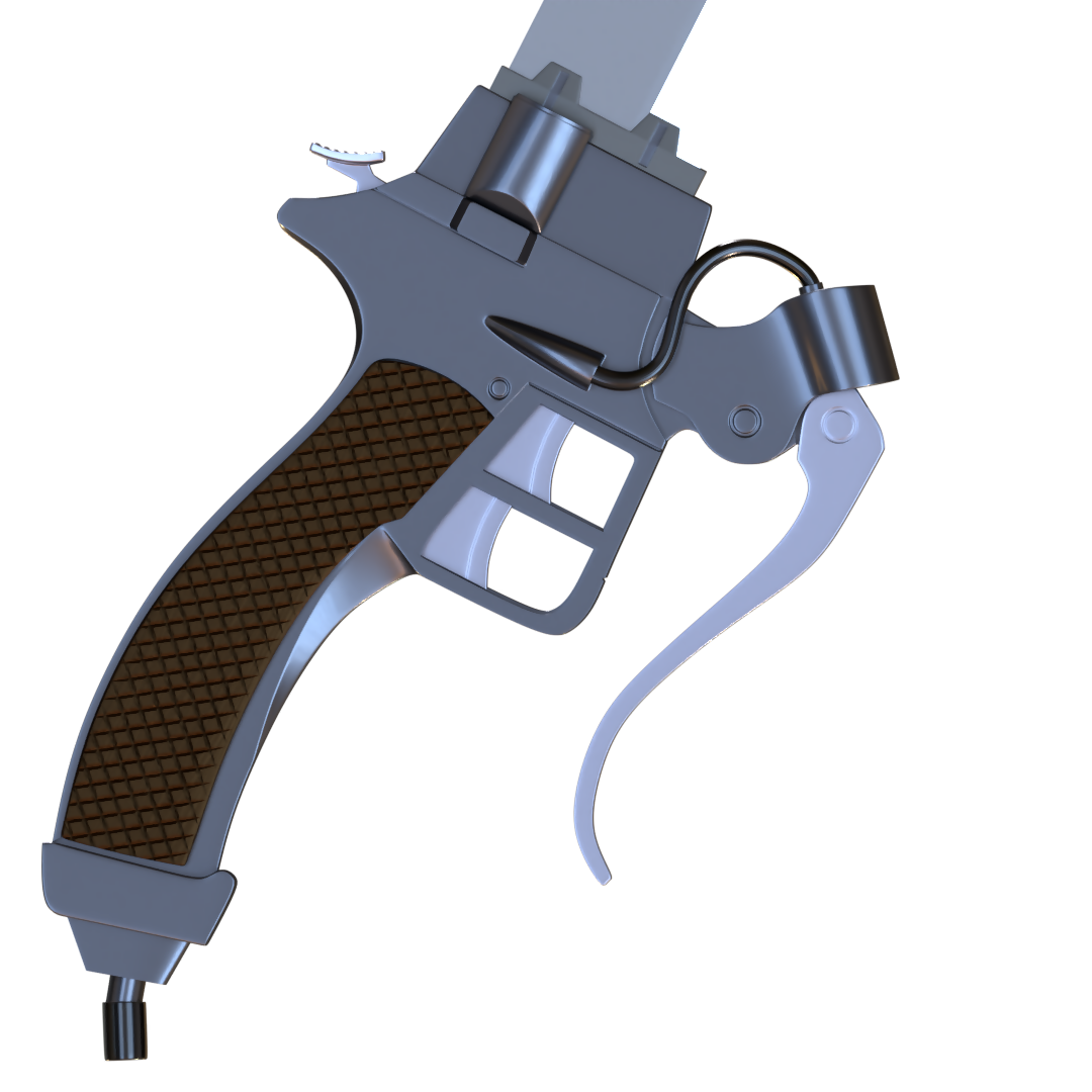 ODM gear sword 3D Model – Wireframe