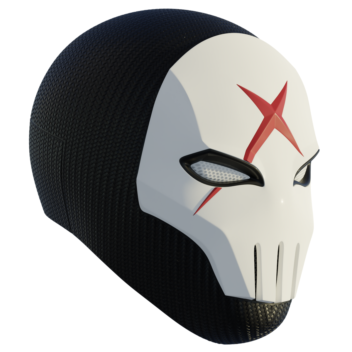 Red X Helmet 3D Printing Model – Wireframe