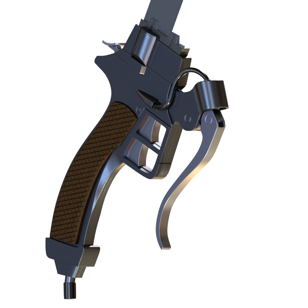 ODM gear sword 3D Model – Wireframe