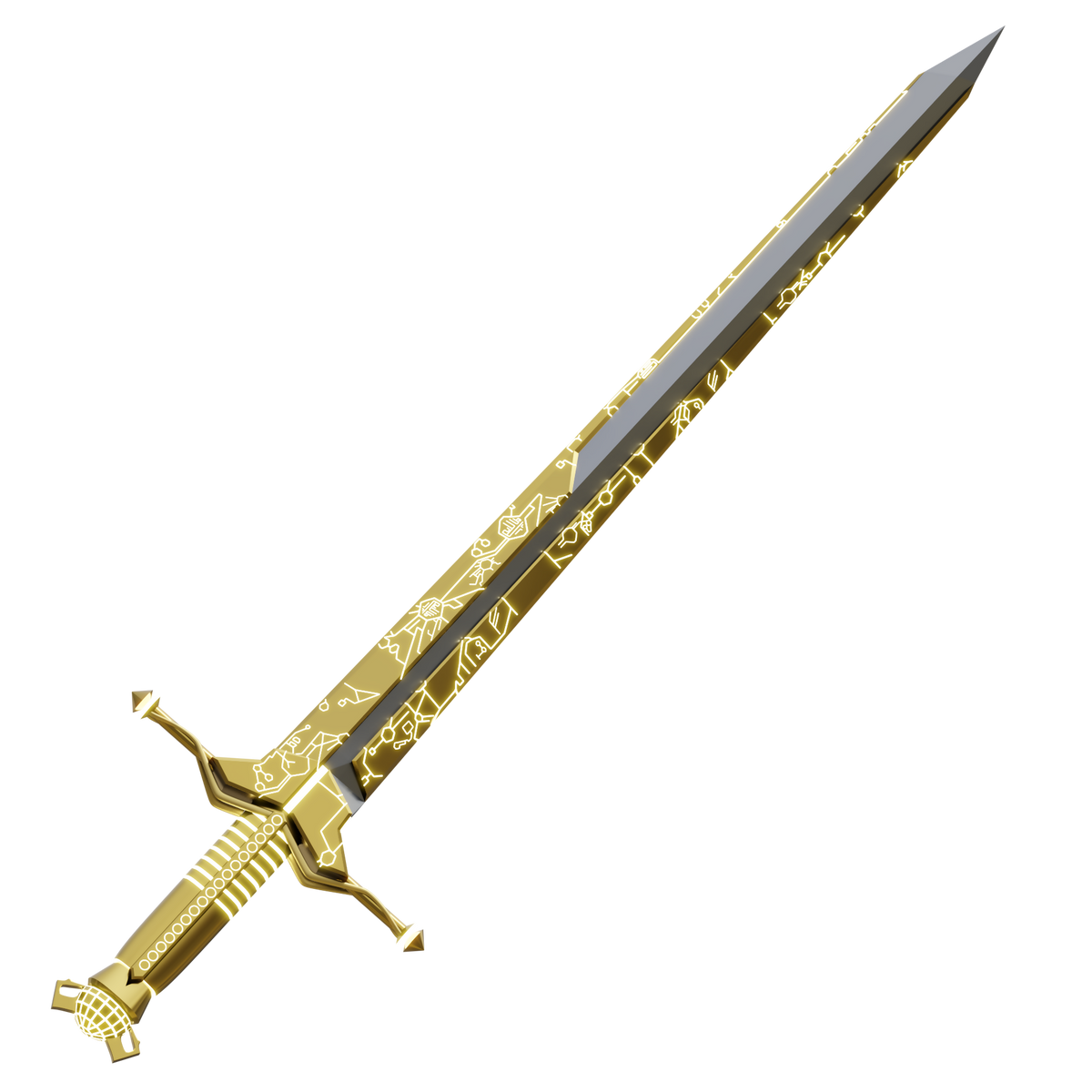 Assassin's Creed Sword of Eden - 3D Print Model – Wireframe