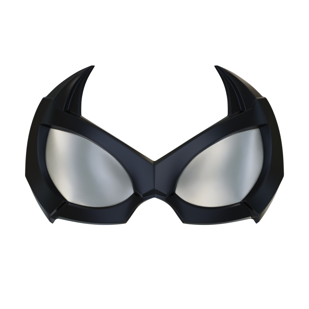 Black Cat Mask from Spider-Man - 3D Print Model – Wireframe