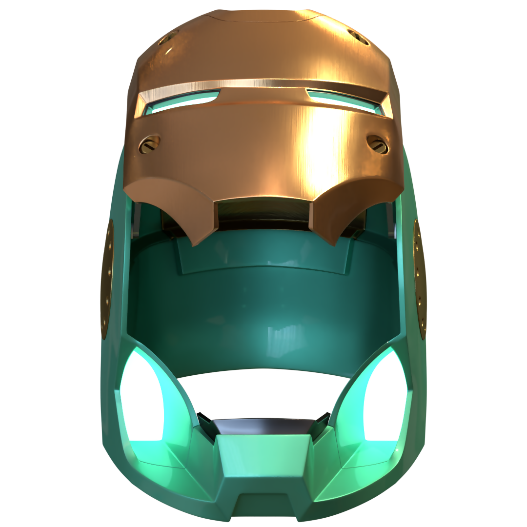 Iron Man MK37 "Hammerhead" motorized 3D Model – Wireframe