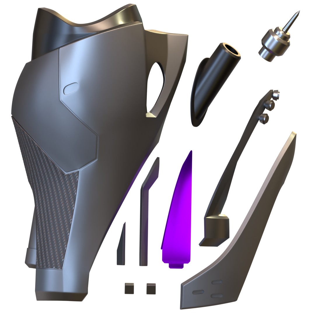 Widowmaker Gauntlet - 3D Print Model – Wireframe