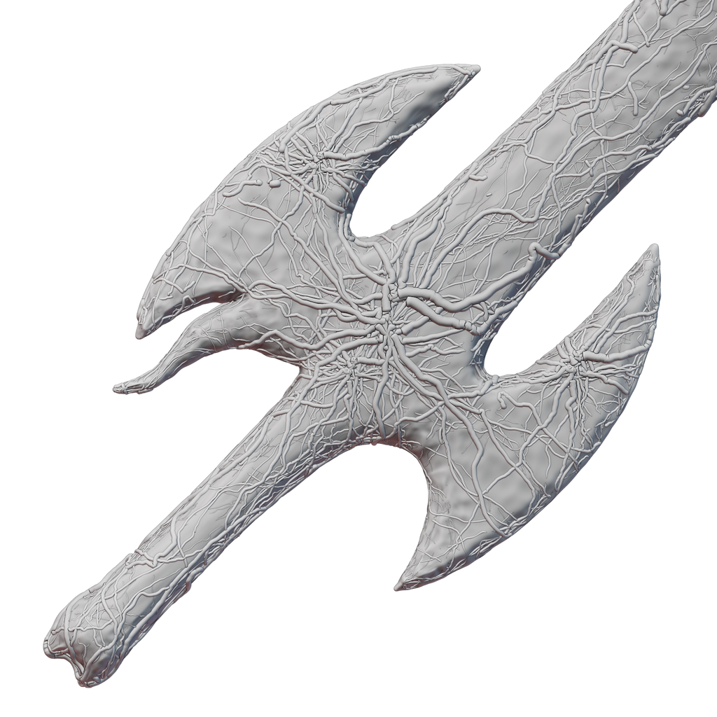All-Black the Necrosword - 3D Print Model – Wireframe