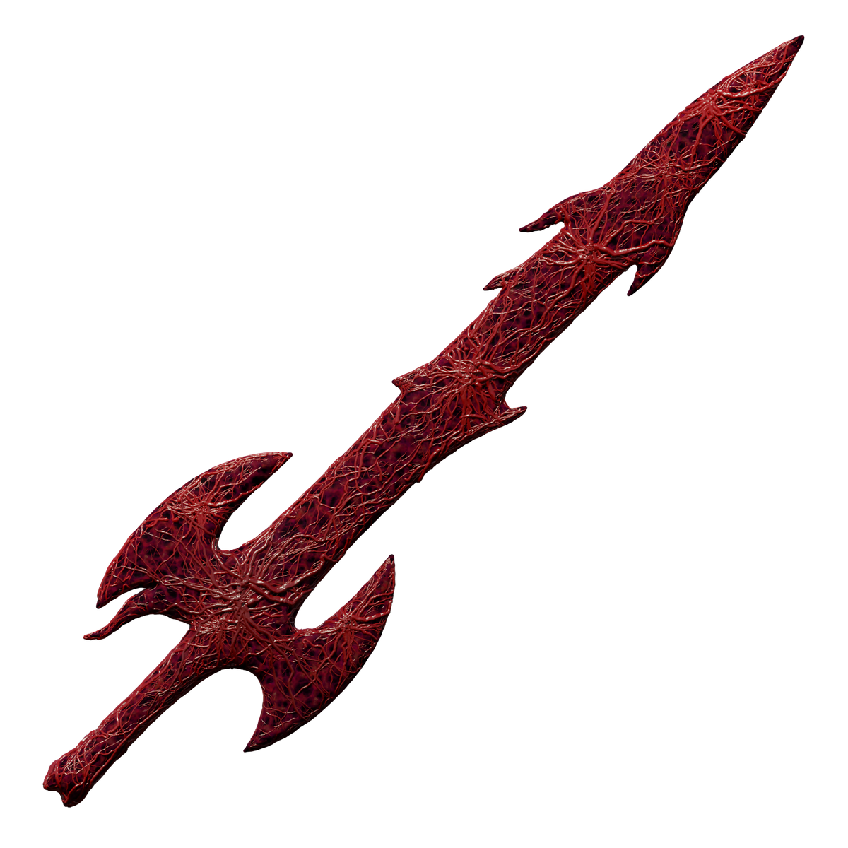 All-Black the Necrosword - 3D Print Model – Wireframe