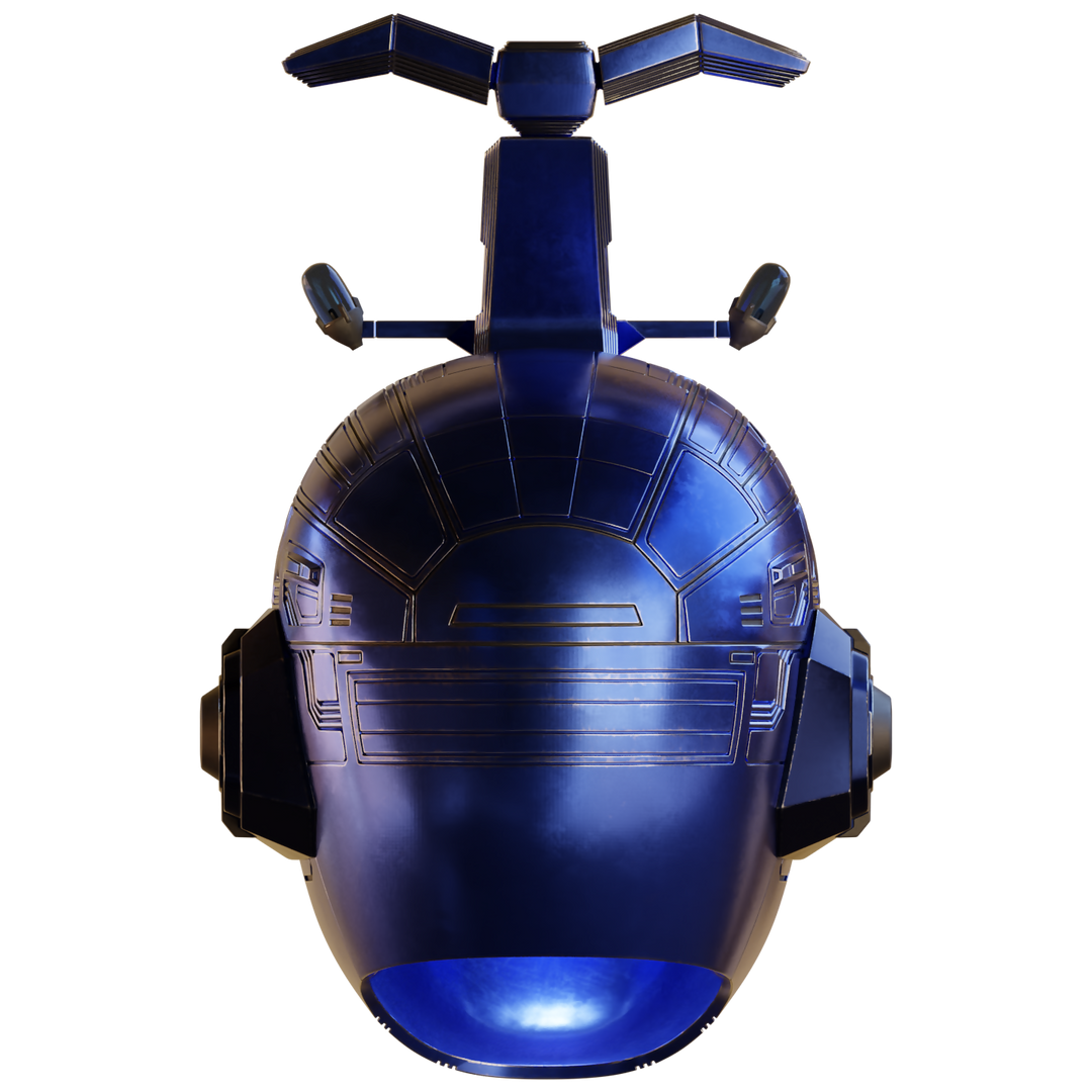 Blue Beetleborg Helmet - 3D Print Model – Wireframe