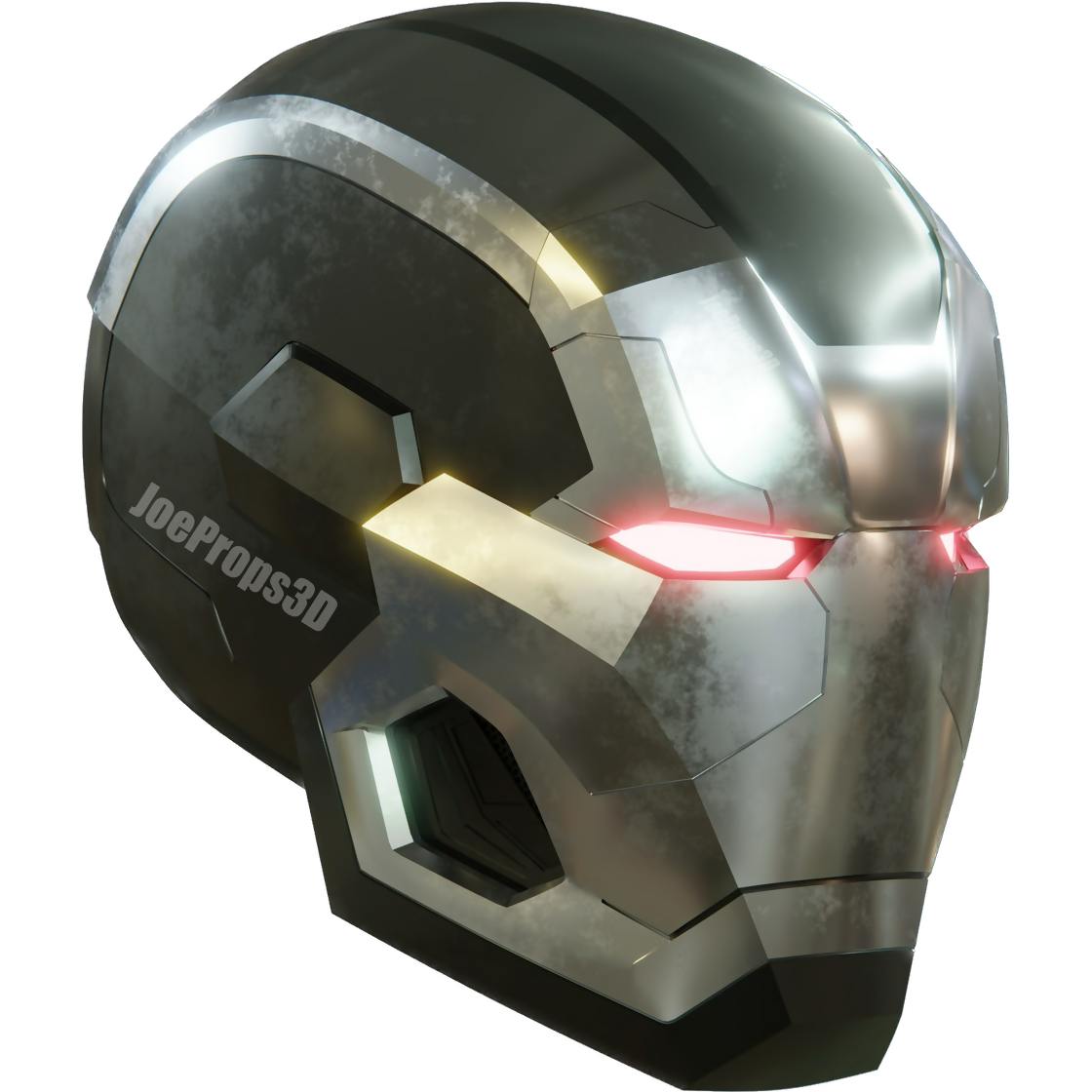 3D Printable War Machine Mark 6 Helmet STL File - JP3D – Wireframe
