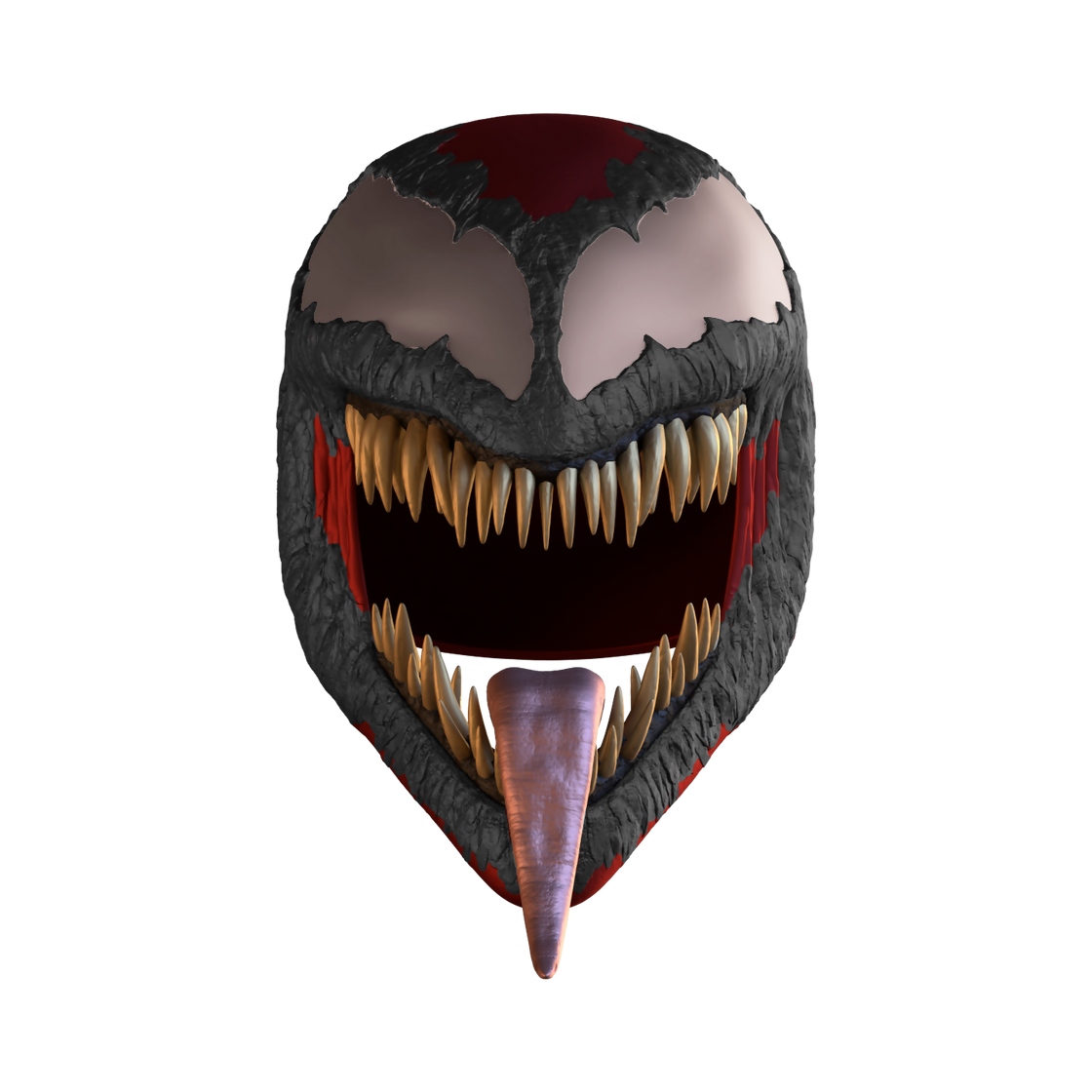 Carnage Helmet - 3D Print Model – Wireframe