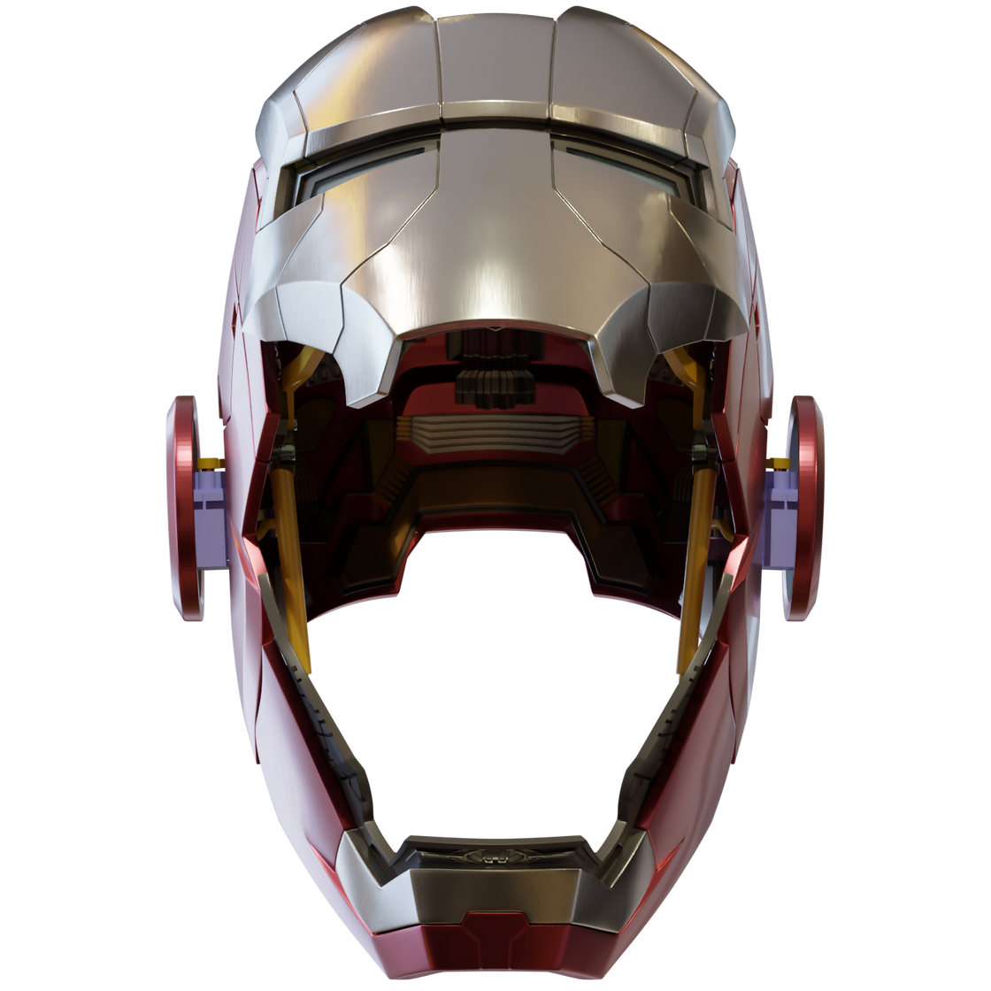 Iron Man MK5 helmet with motorization 3D Model – Wireframe
