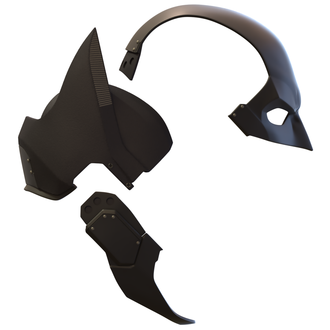 Ben Affleck Concept Batman Cowl - 3D Print Model – Wireframe