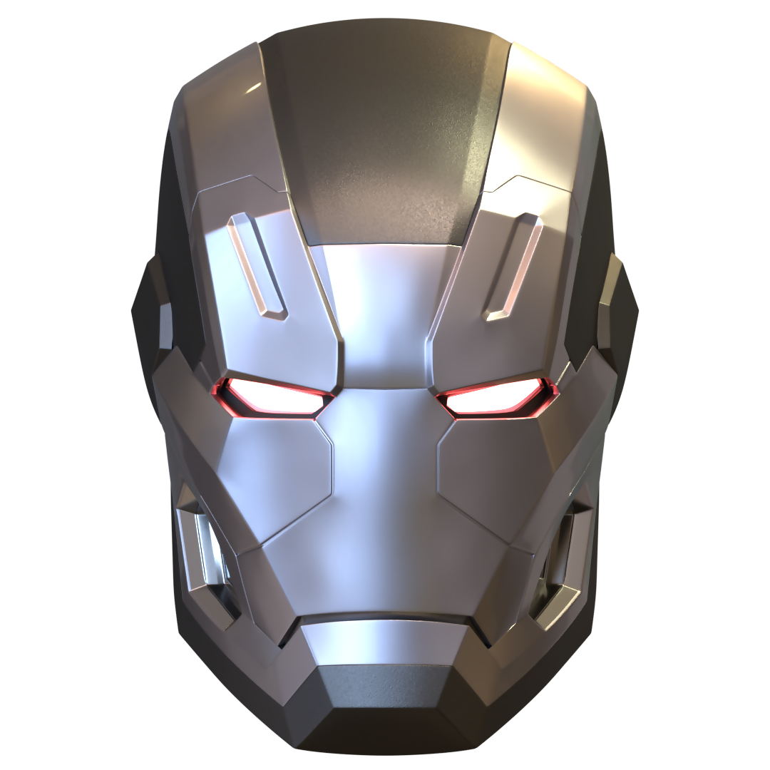 War Machine MK3 Helmet With Motorization 3D Model – Wireframe