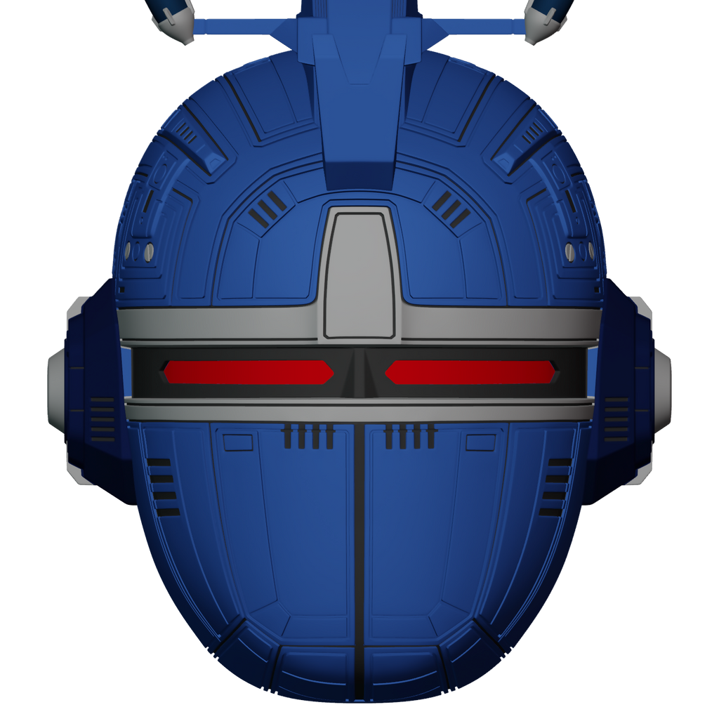Blue Beetleborg Helmet - 3D Print Model – Wireframe