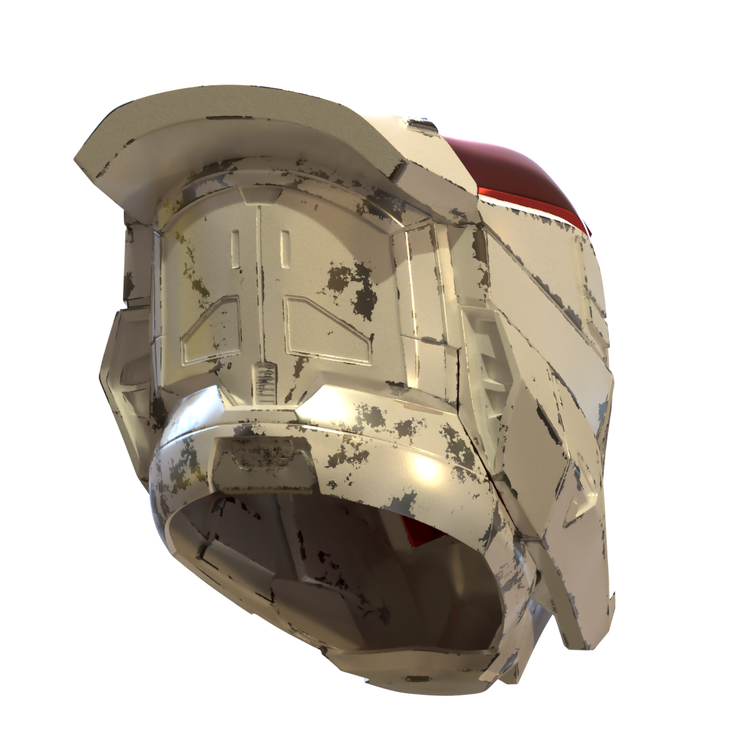 Destiny Titan Helmet - 3D Print Model – Wireframe