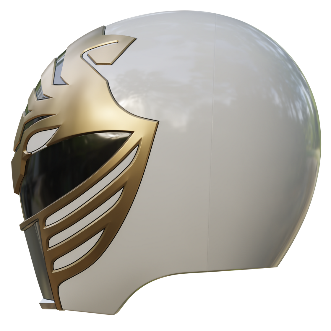White Ranger MMPR Helmet - 3D Print Model – Wireframe