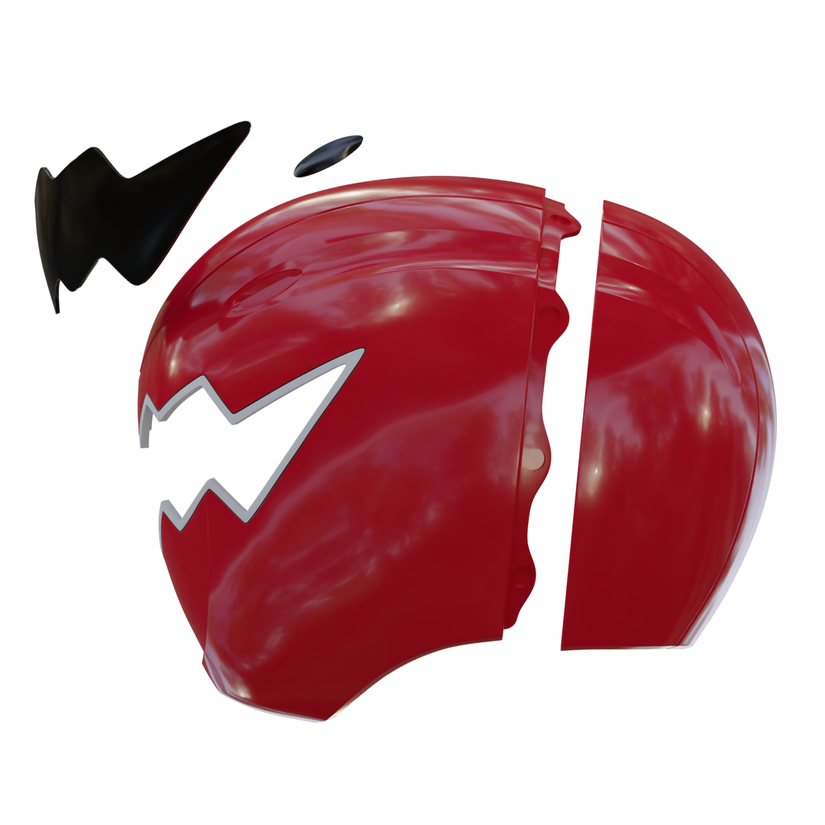 Red Ranger Dino Thunder Helmet - 3D Print Model – Wireframe