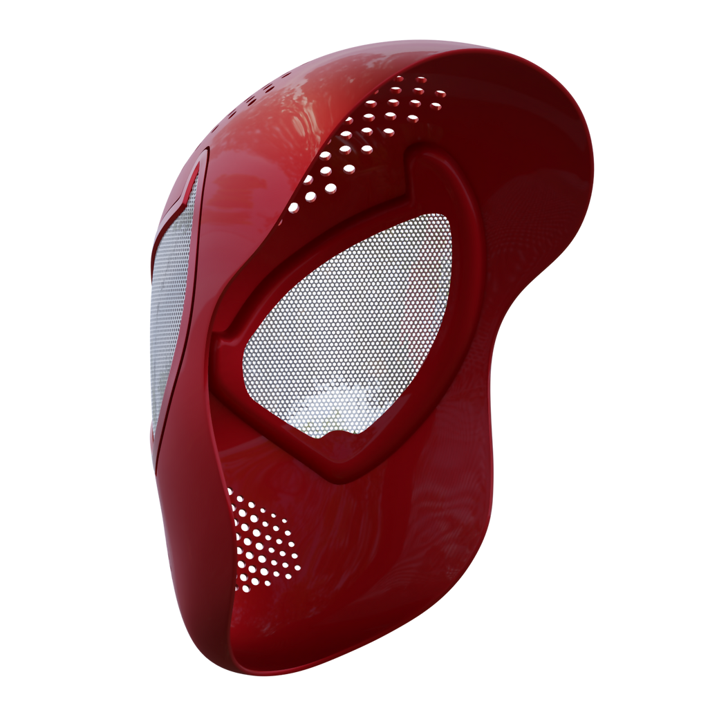 Scarlet PS5 Faceshell 3D Model – Wireframe