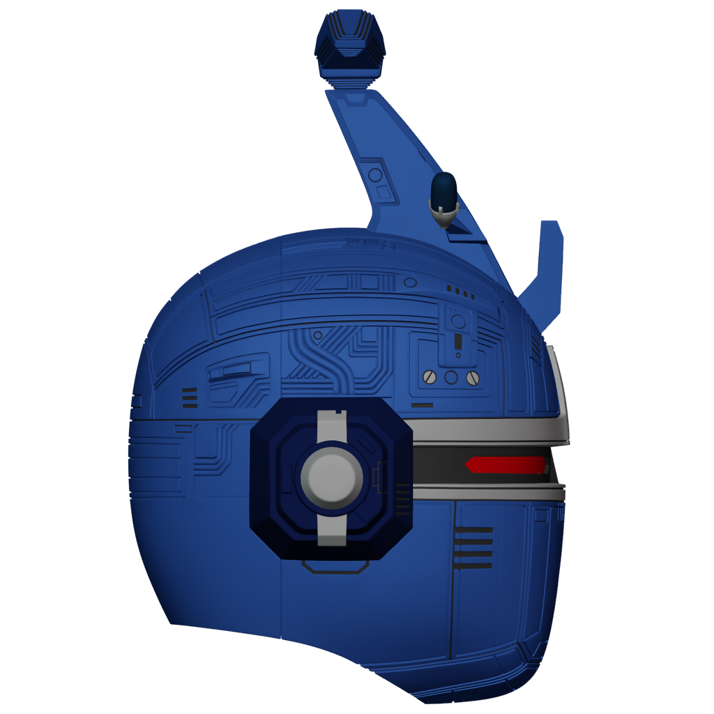 Blue Beetleborg Helmet - 3D Print Model – Wireframe