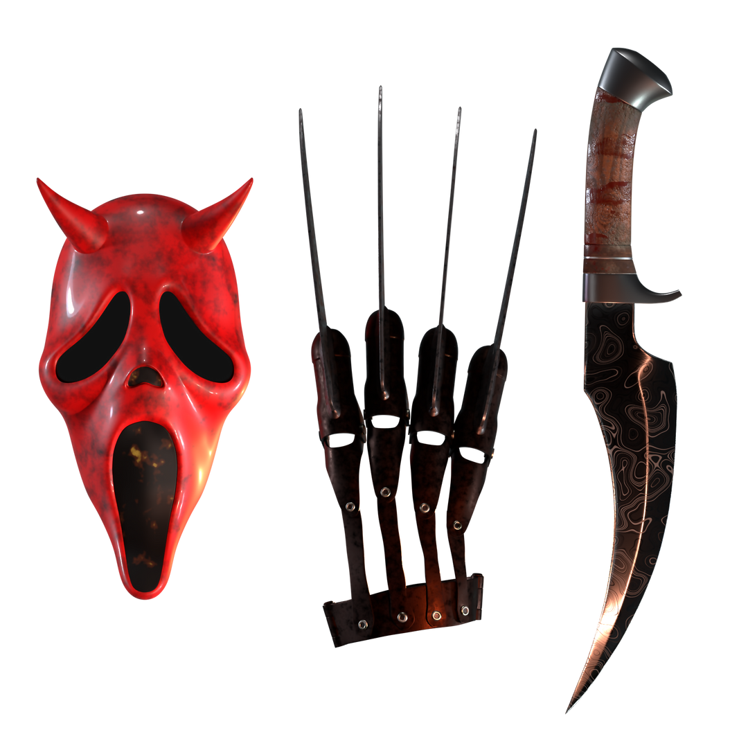 Slasher Horror 3D Printing Bundle – Wireframe