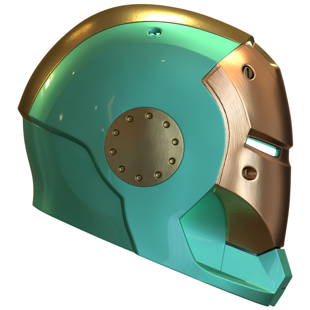 Iron Man MK37 "Hammerhead" motorized 3D Model – Wireframe