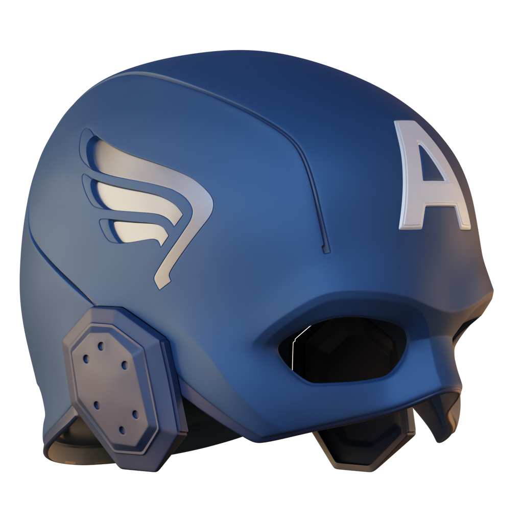 2012 Captain America Helmet - 3D Print Model – Wireframe