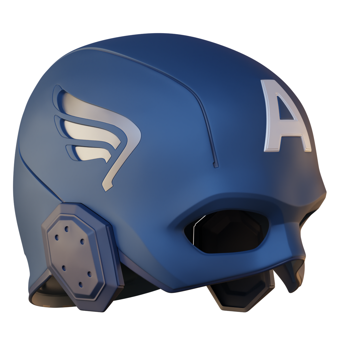 2012 Captain America Helmet - 3D Print Model – Wireframe