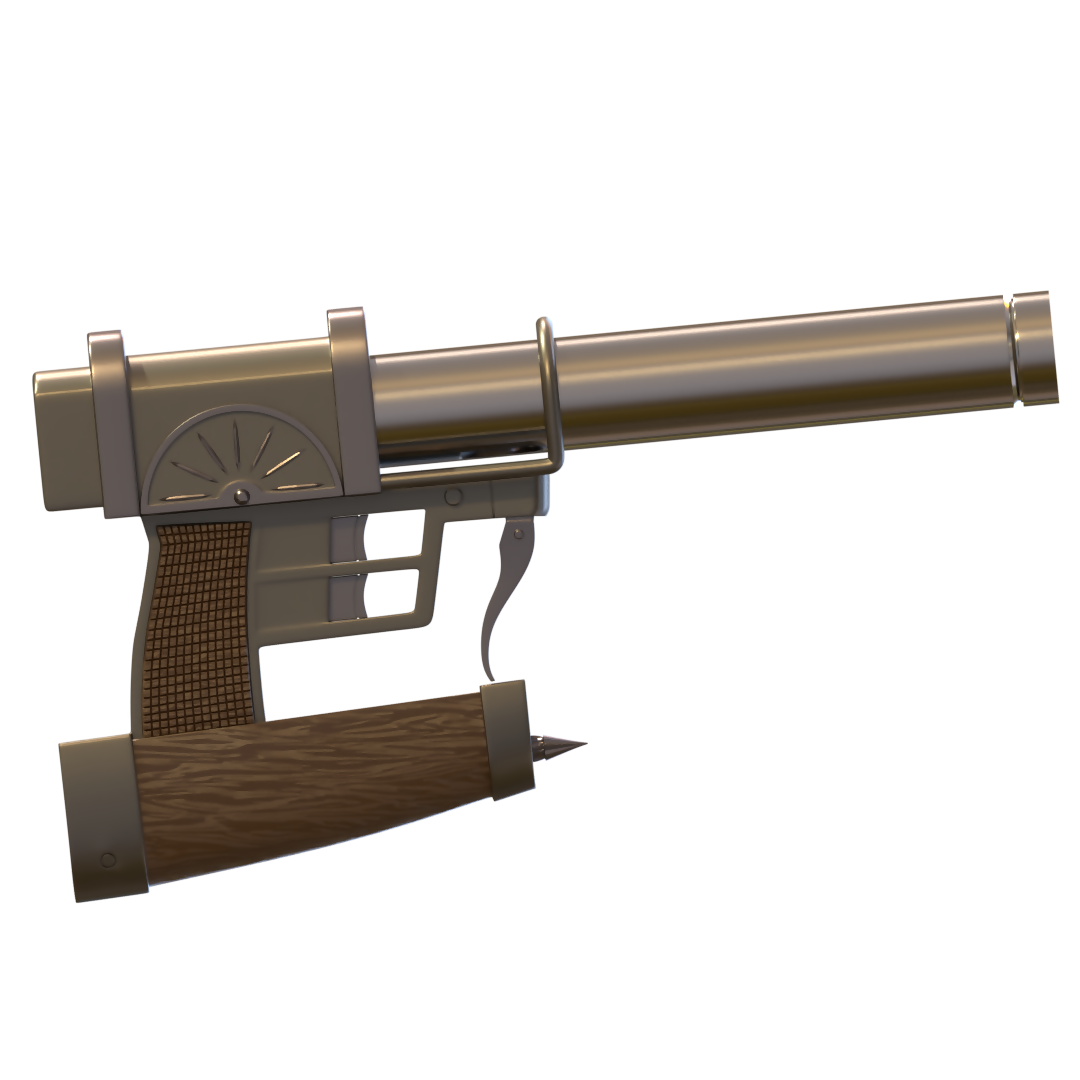 Anti Personnel ODM gear gun 3D Model – Wireframe