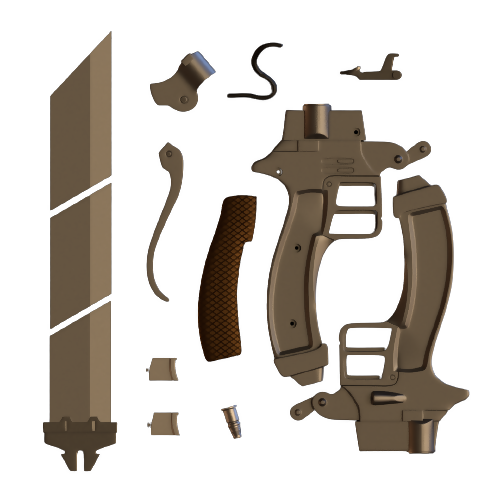 Attack On Titan ODM Gear Sword 3D Print Model – Wireframe