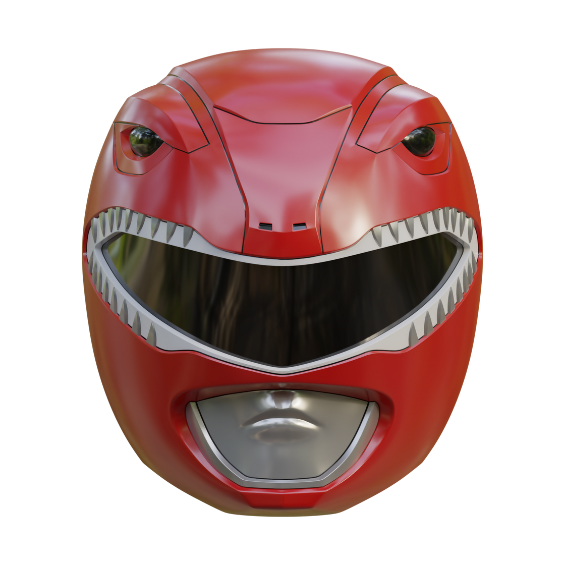 Red Ranger MMPR Helmet - 3D Print Model – Wireframe