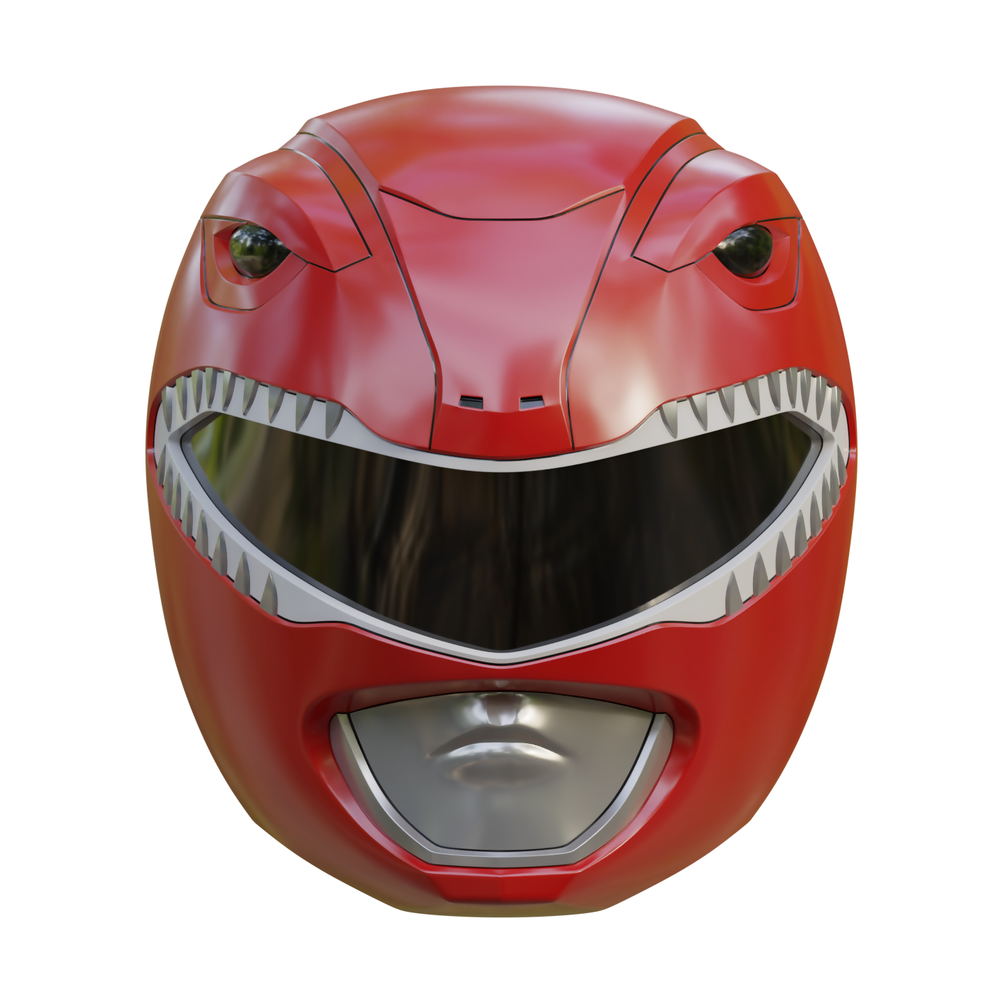 Red Ranger MMPR Helmet - 3D Print Model – Wireframe